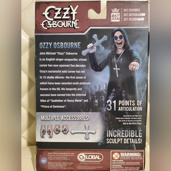 Ozzy Osbourne | Toys | Ozzy Osborne Wrestling Action Figure Bst Axn ...